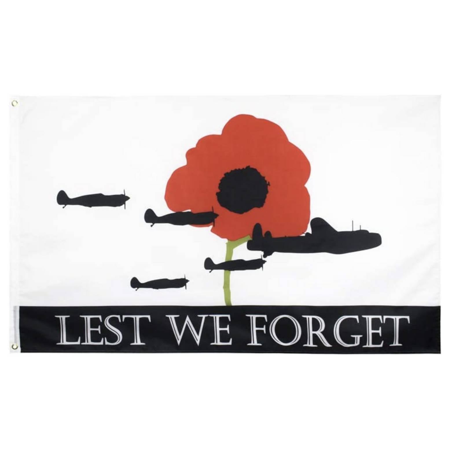 Large Lest We Forget Flag Heavy Duty Outdoor Air Force 90 X 150 CM ...