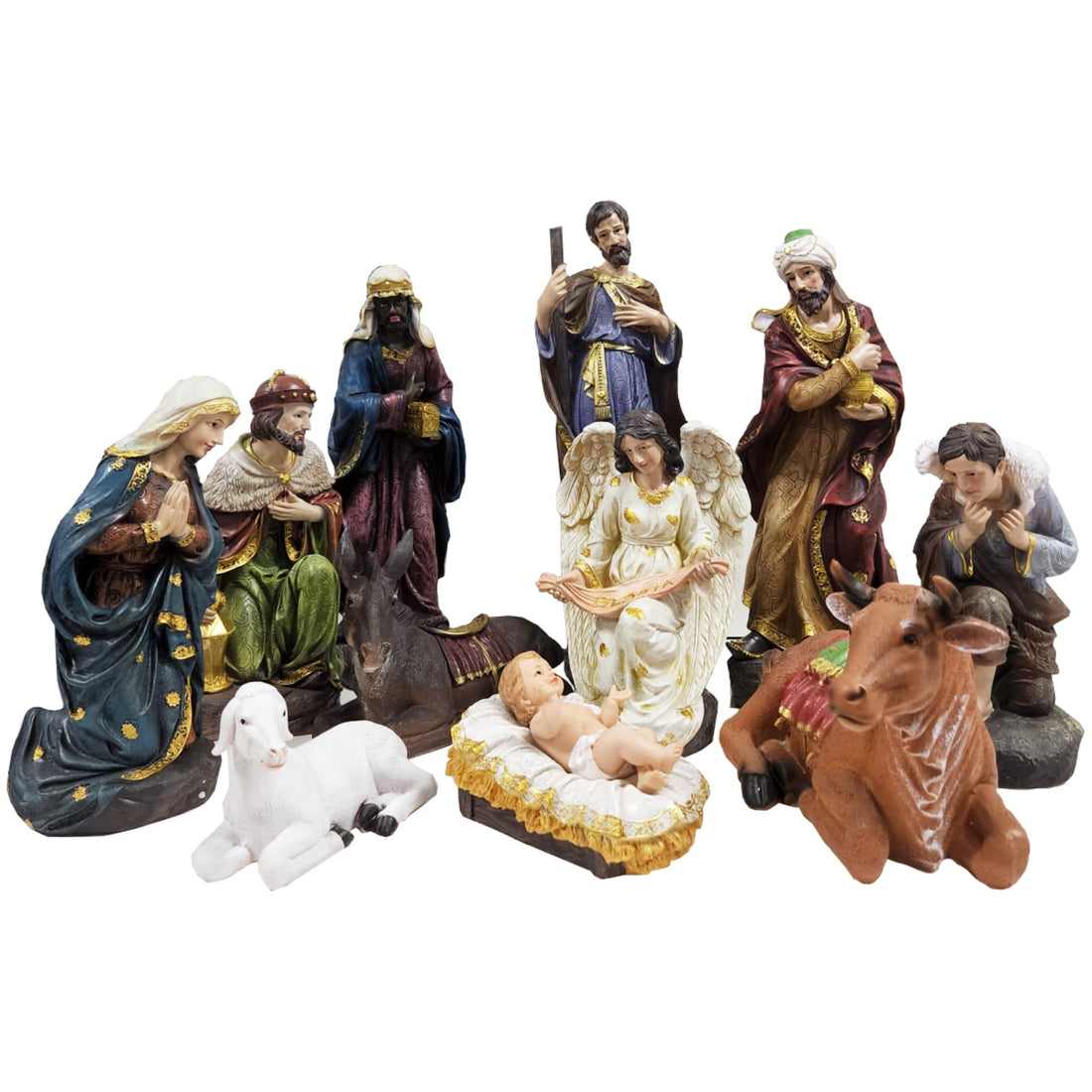 12-Piece Religious Christmas Nativity Figure Set 45CM Jesus Birth ...